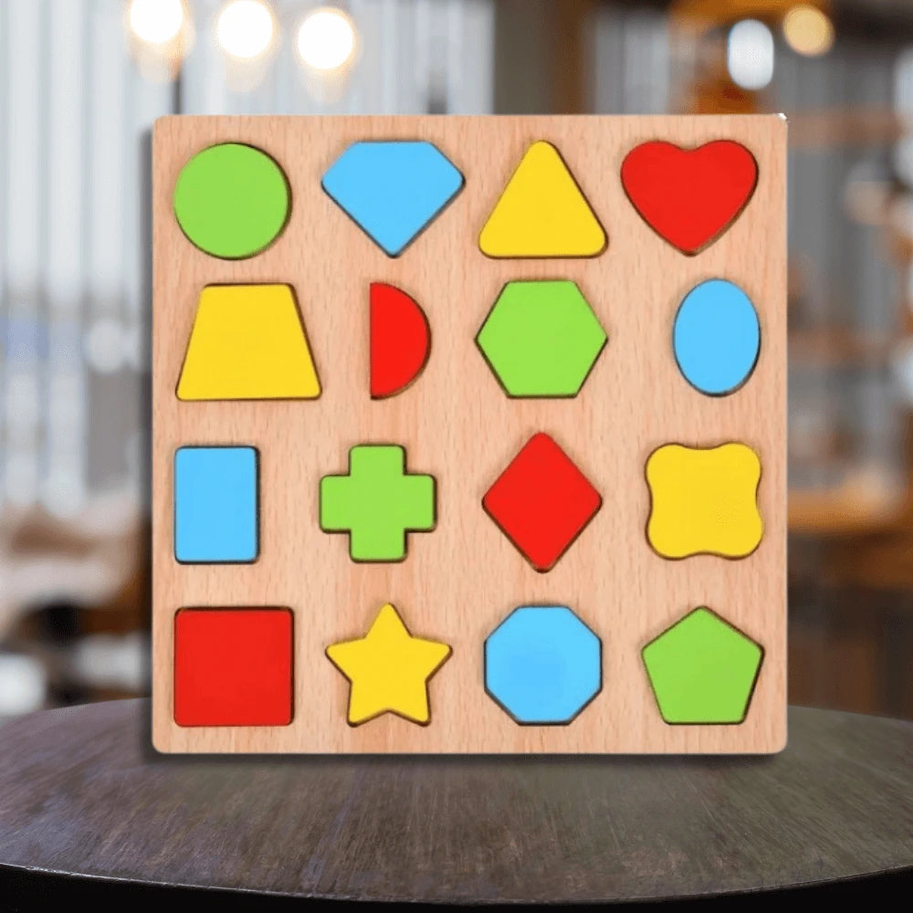 Geometric Shape Wooden Board [ZW-1010] – Zawe Toys